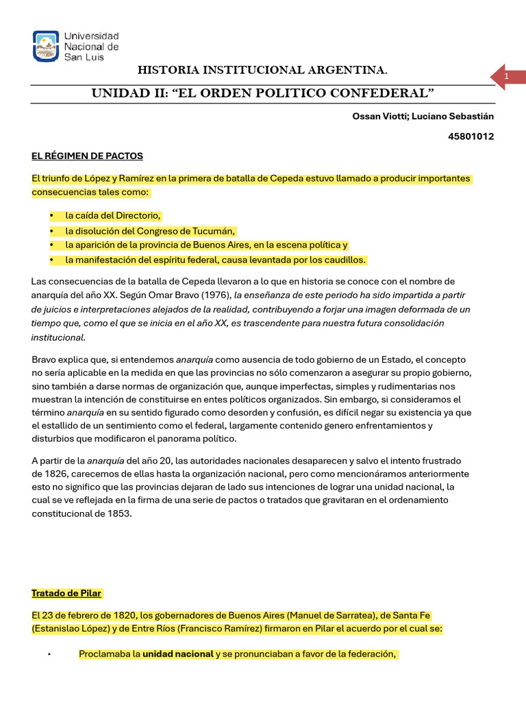 Historia institucional unidad II | PDF