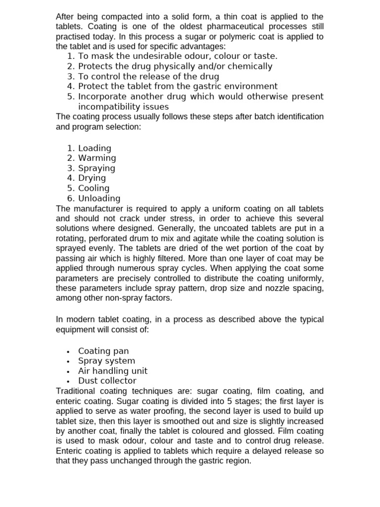Tablet Coating | PDF