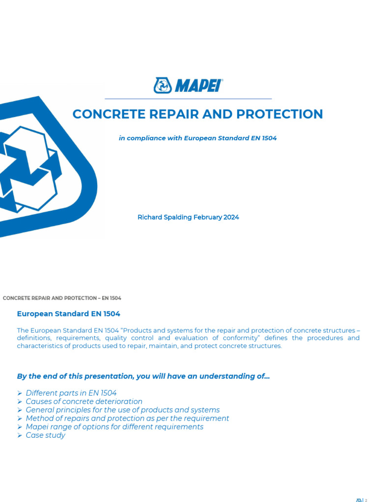Concrete Repair and Protection - MLEI | PDF