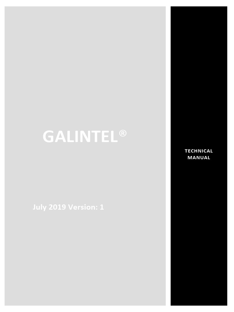 Galintel Technical Manual July 2019 | PDF