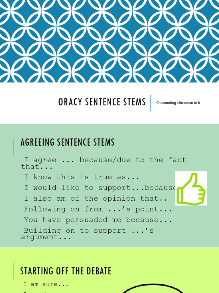 Debate Sentence Stems | PDF