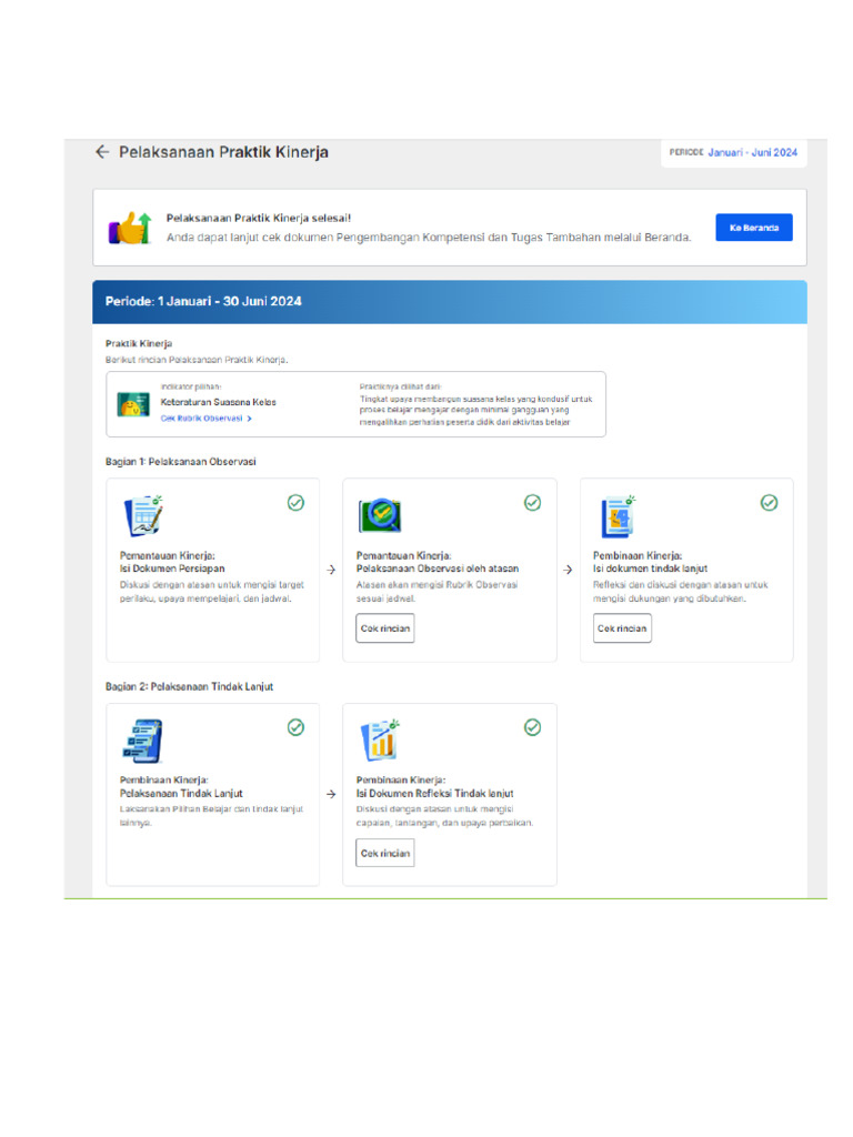 Bukti Dukung Praktek Kinerja Semester 1 | PDF