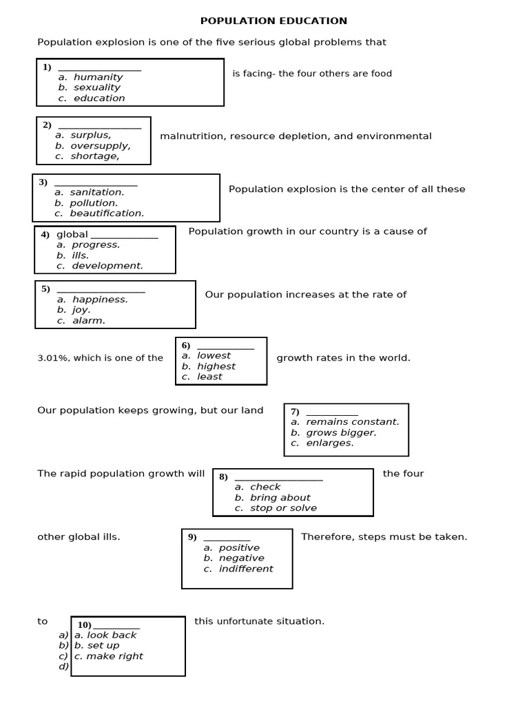 Population Education | PDF