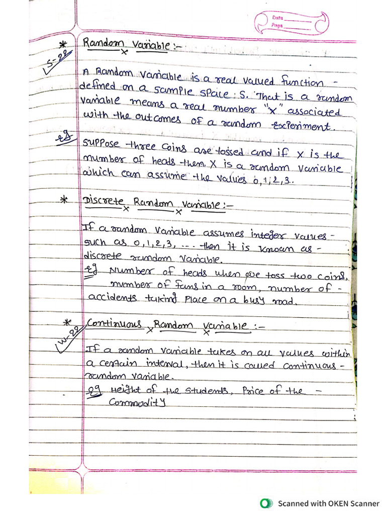 Random Variables | PDF