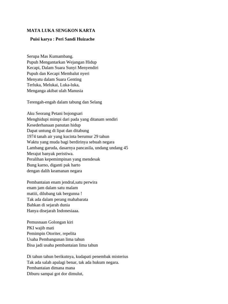 Mata Luka Sengkon Karta | PDF