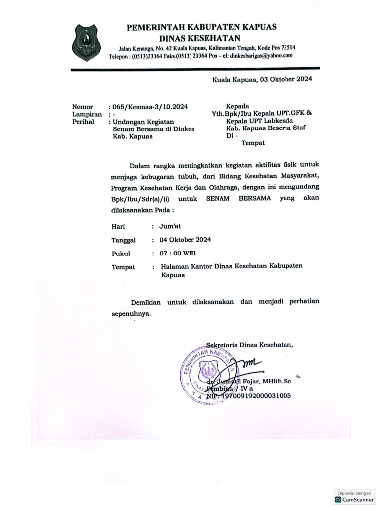 Undangan Senam | PDF