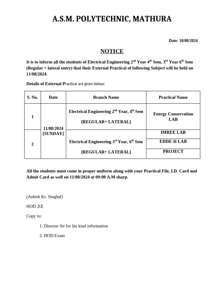 Ee Lab Notice (2024) | PDF