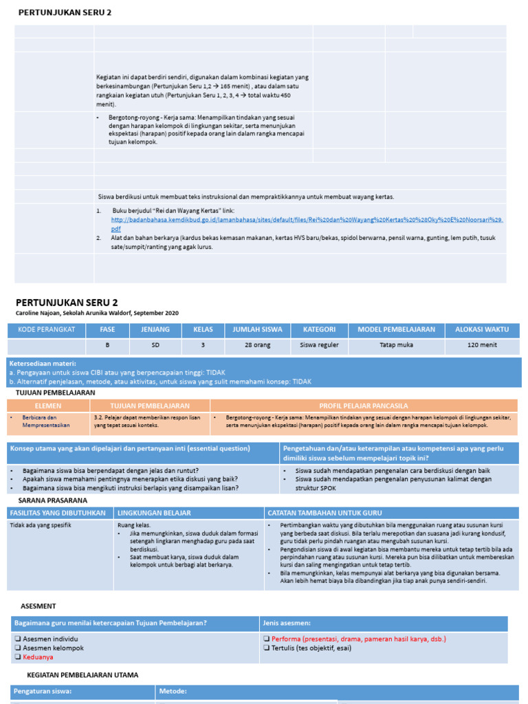 2. Detail Pertemuan_Diskusi Aktif Wayang | PDF