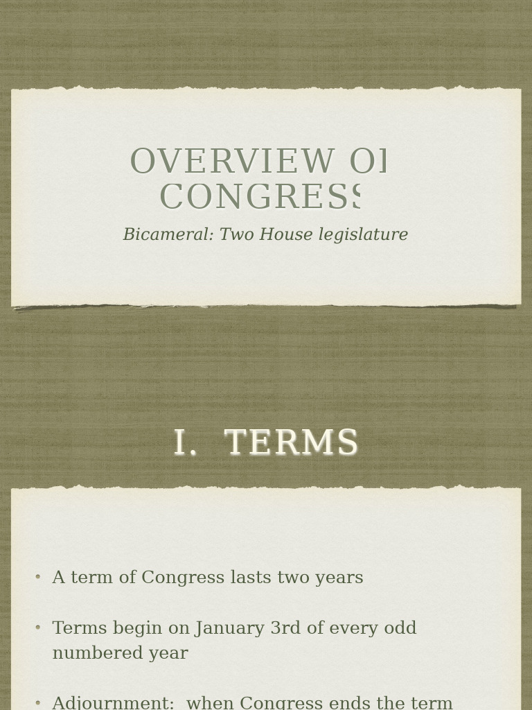 Overview of Congress 1 | PDF
