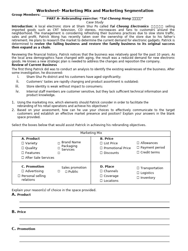 @assignment 2-M Mix & M Segmentation | PDF | Marketing | Market Segmentation