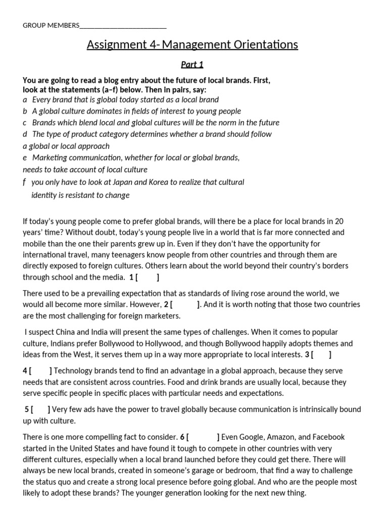 @assignment 4-Management Orientations | PDF | Brand | Human Communication