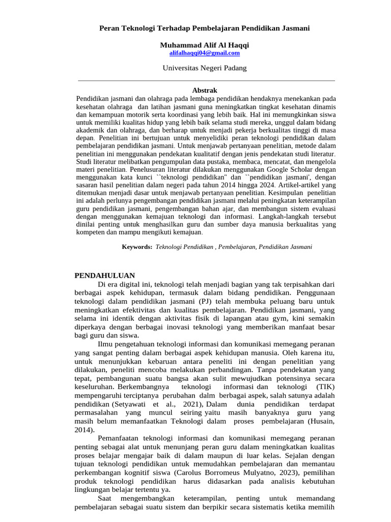 Artikel Landasan Ilmiah Muhammad Alif Al Haqqi | PDF