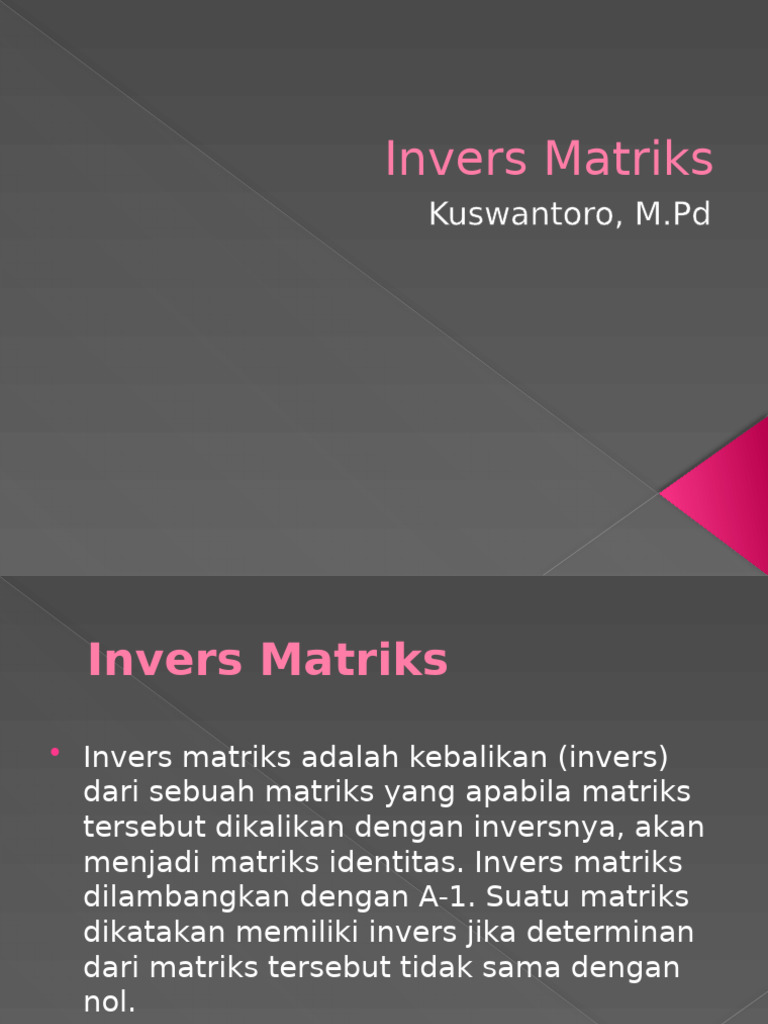 Invers Matriks | PDF