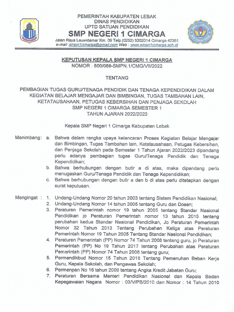 SK KBM Ganjil 2022-2023 | PDF