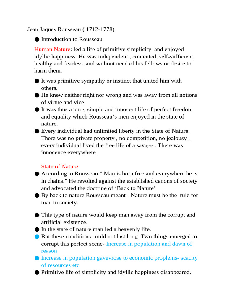Jean Jaques Rousseau | PDF