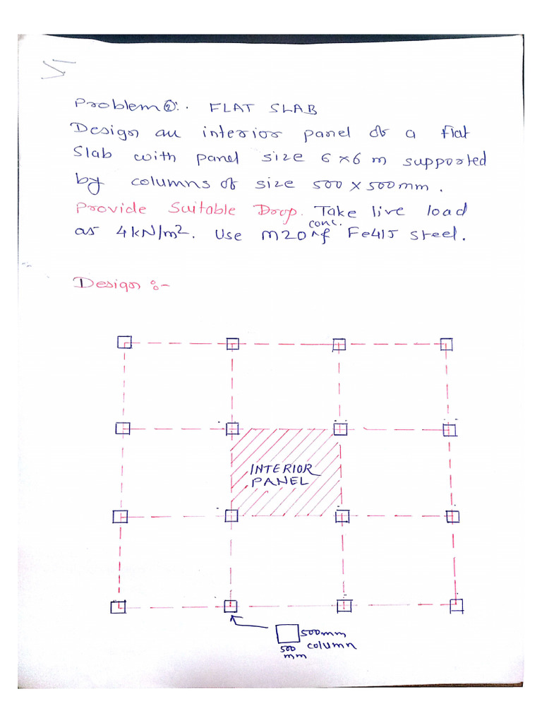 Flat Slab Problem With Recorded Video-1 | PDF