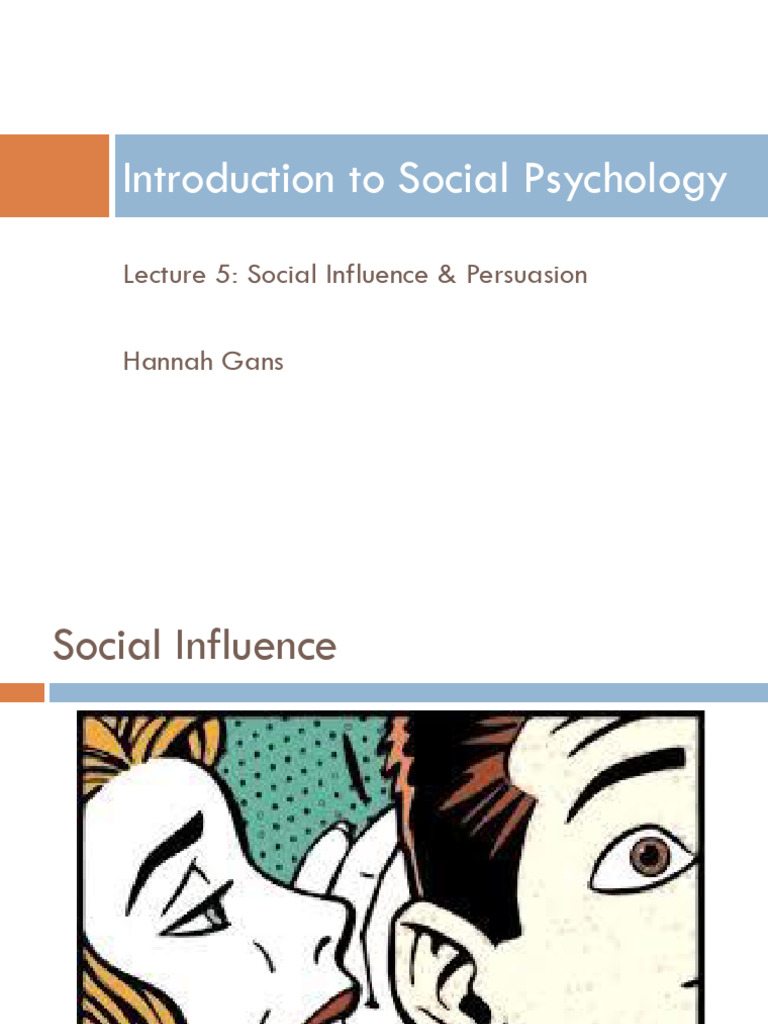 Social Influence & Persuasion | PDF