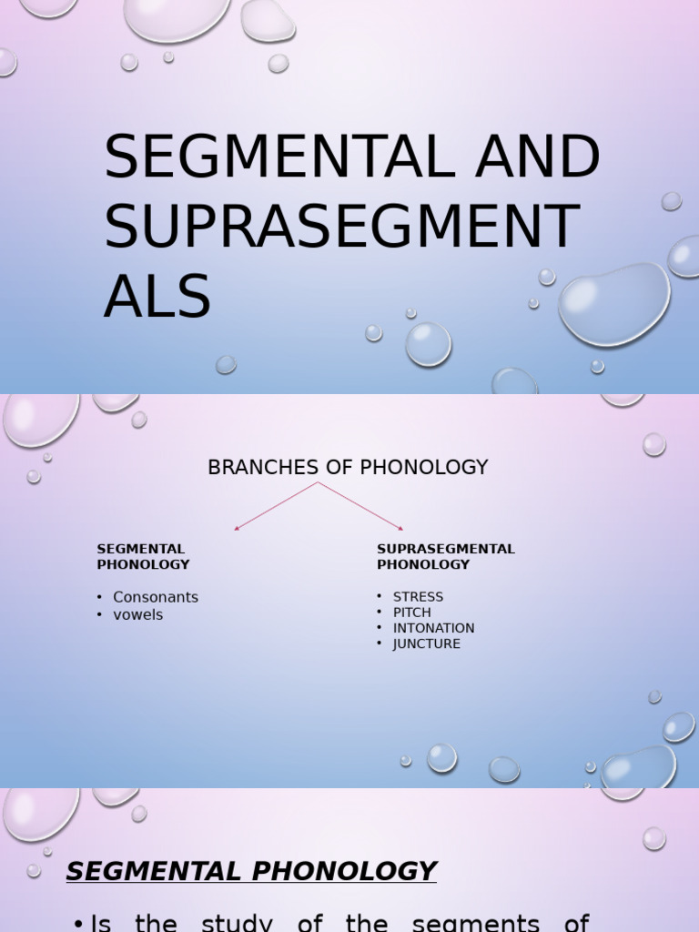 Segental and Suprasegmental | PDF
