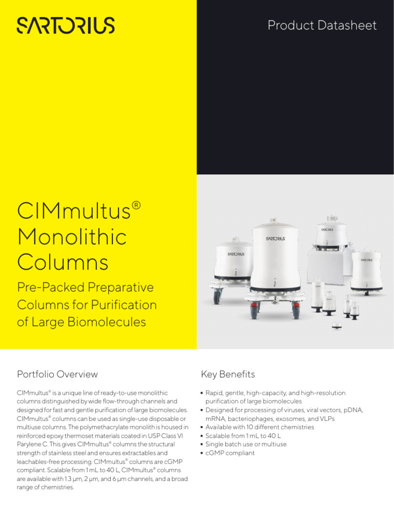 Automated Chromatography Columns For Pilot and Process Scale | PDF