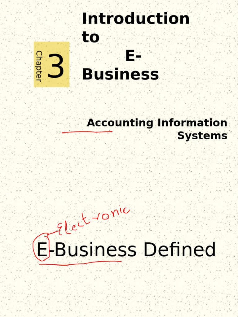 Chapter 3 - Introduction To E-Business | PDF