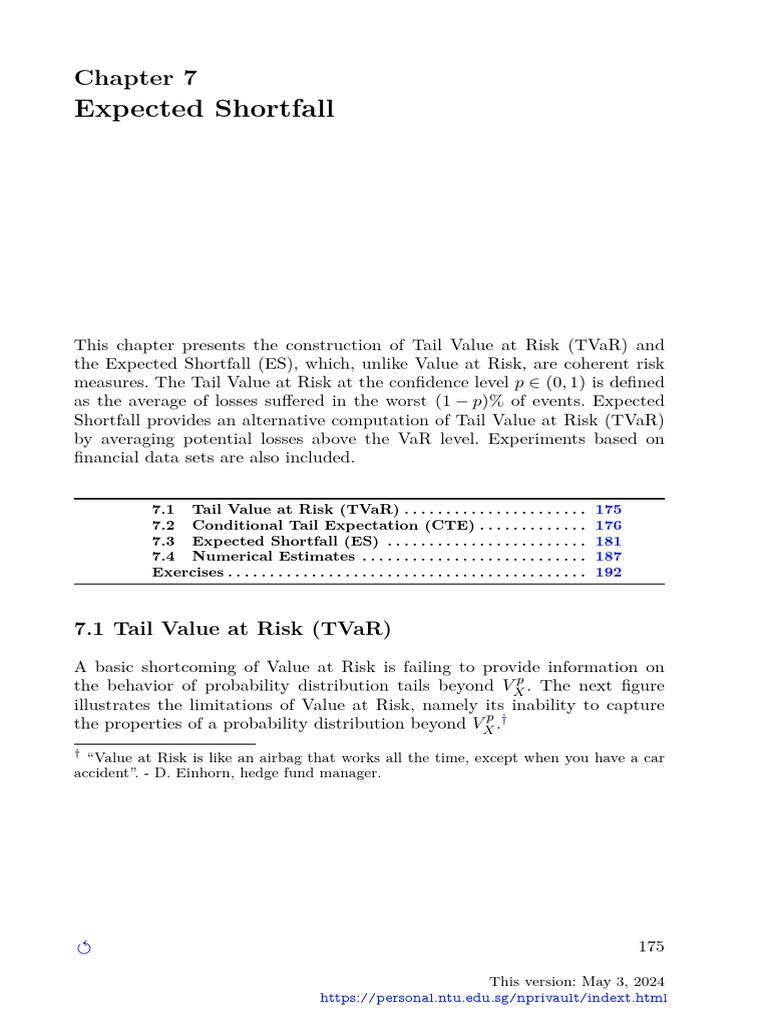 Expected Shortfall | PDF