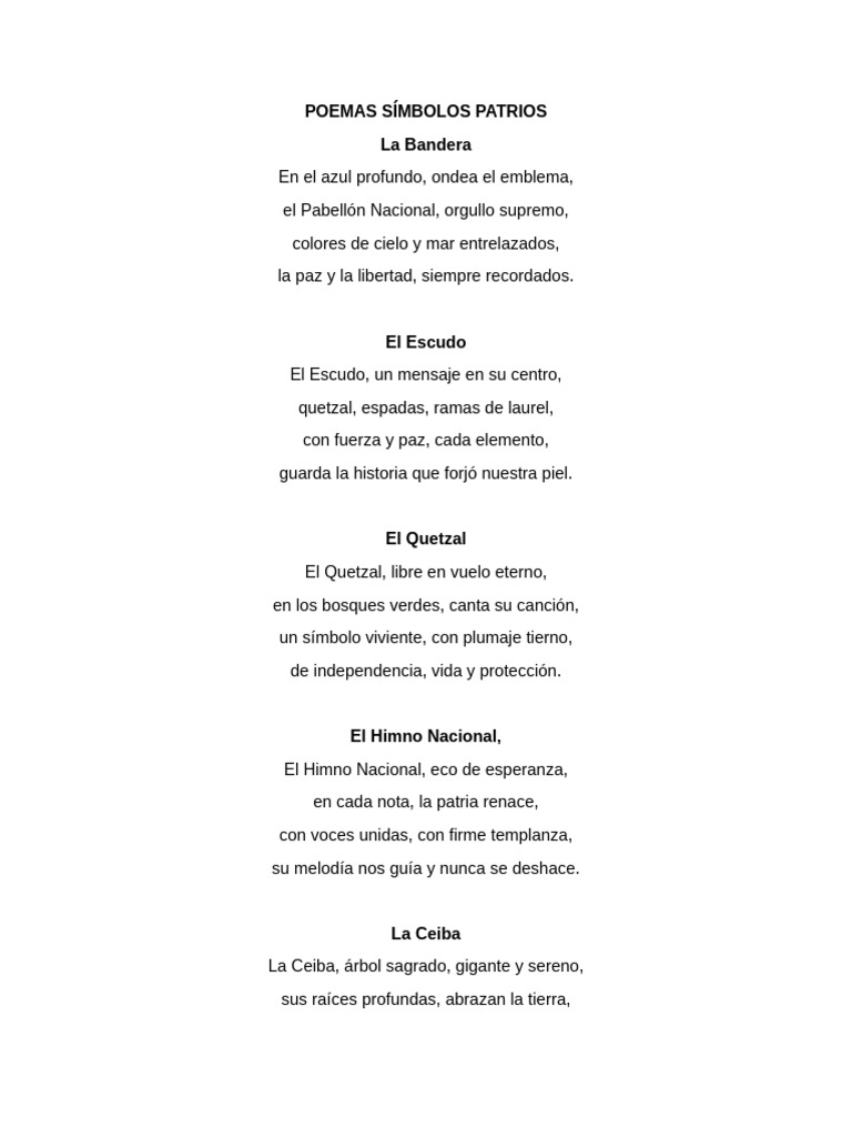POEMAS SÍMBOLOS PATRIO1 | PDF