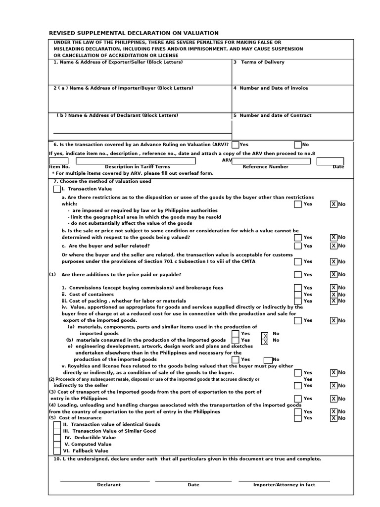 SDV Form and Guidelines | PDF