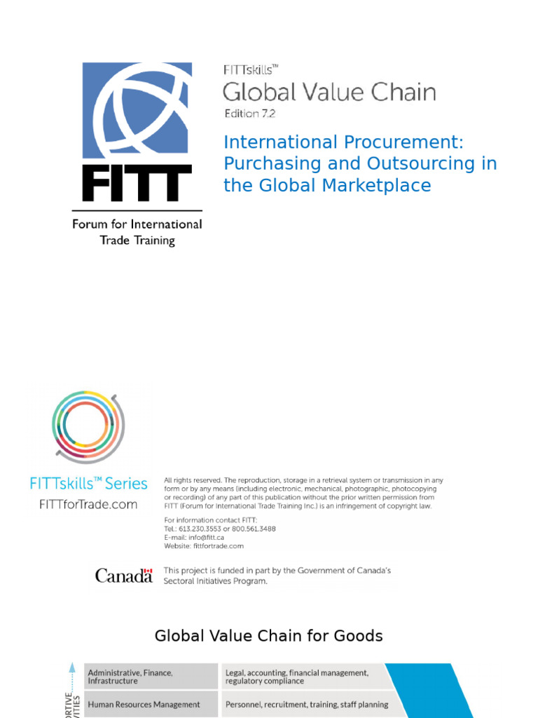 GVC 1 International Procurement Final | PDF