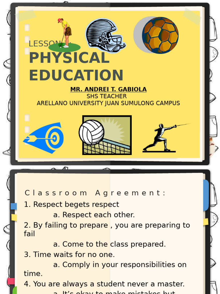 Copy Lesson 1 and 2 INTRODUCTION TO PE PHYSICAL FITNESS | PDF ...