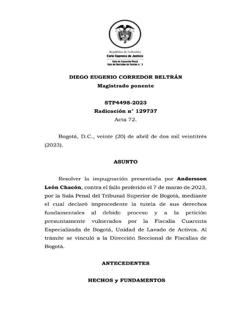 Fiscalía Debe Entregar Noticia Criminal A La Defensa-No Es Material ...