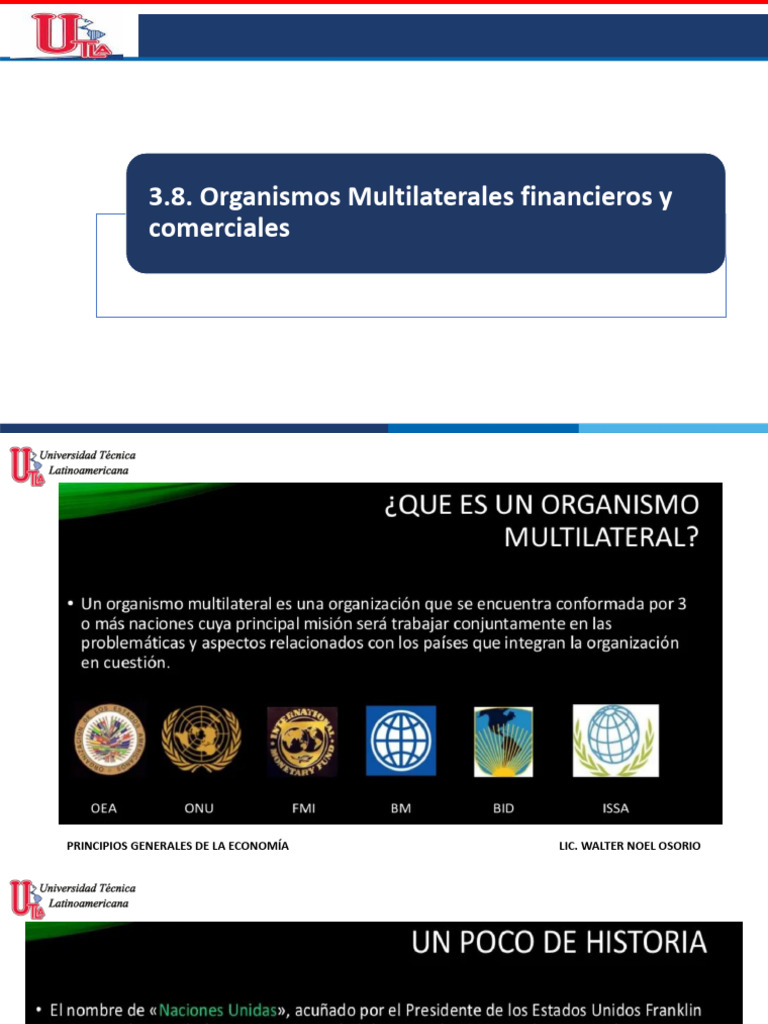 3.8. Organismos Multilaterales Financieros y Comerciales | PDF