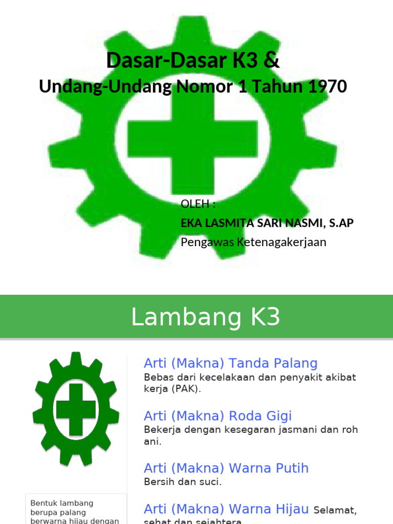 Dasar2 K3 Dan UU No 1 Tahun 1970 | PDF