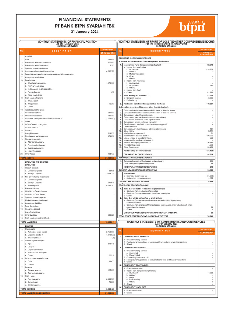 Laporan Januari 2024 BTPS | PDF