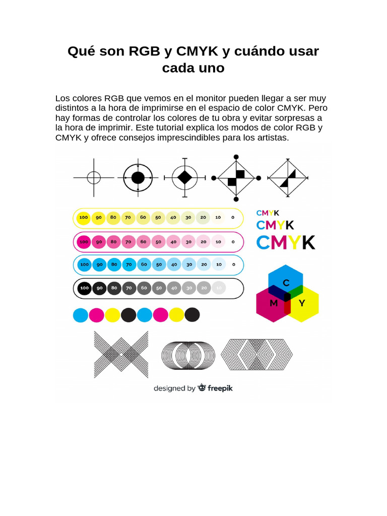 Qué Son RGB y CMYK y Cuándo Usar Cada Uno | PDF