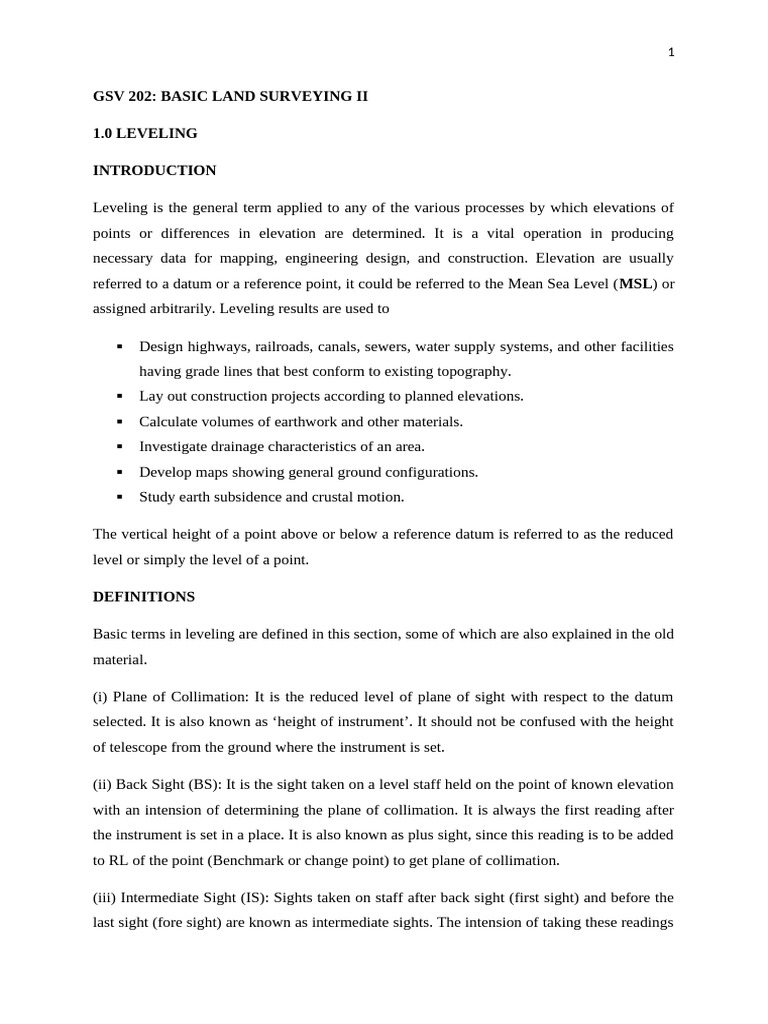 GSV 202 Notes | PDF