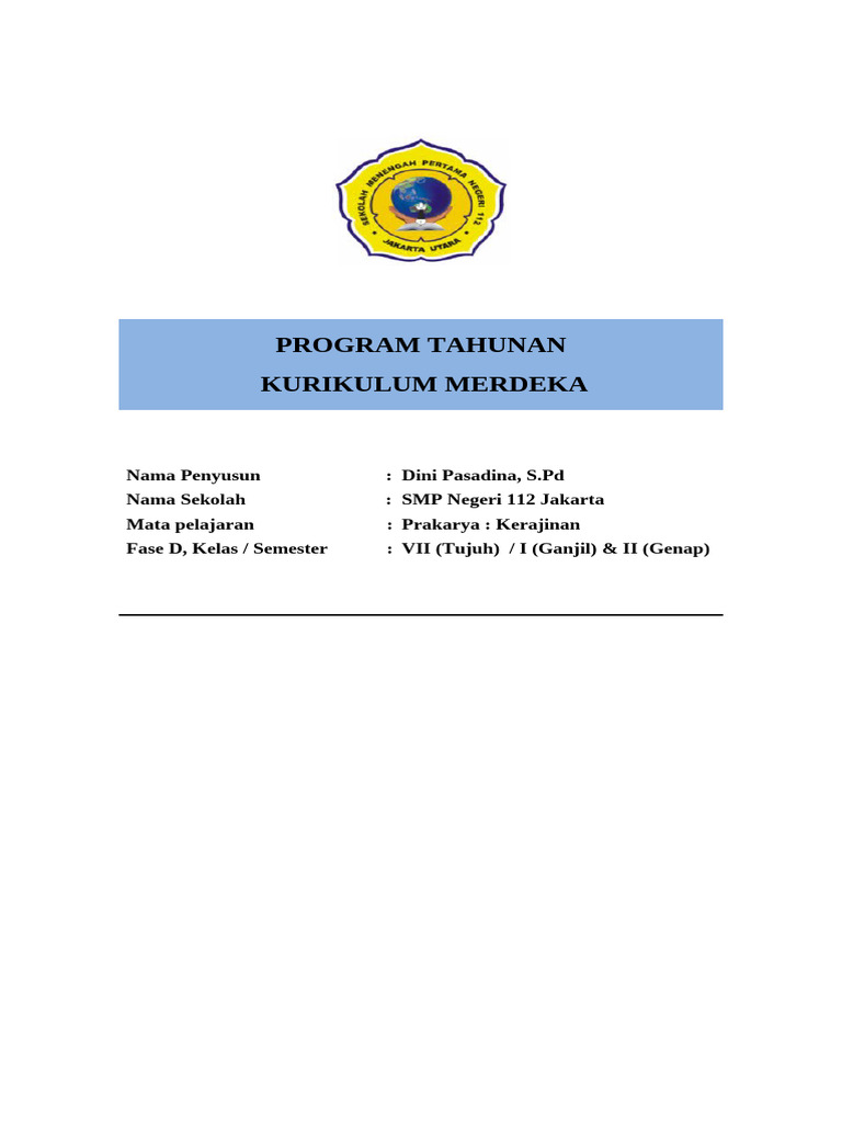 PROTA Kurikulum Merdeka | PDF