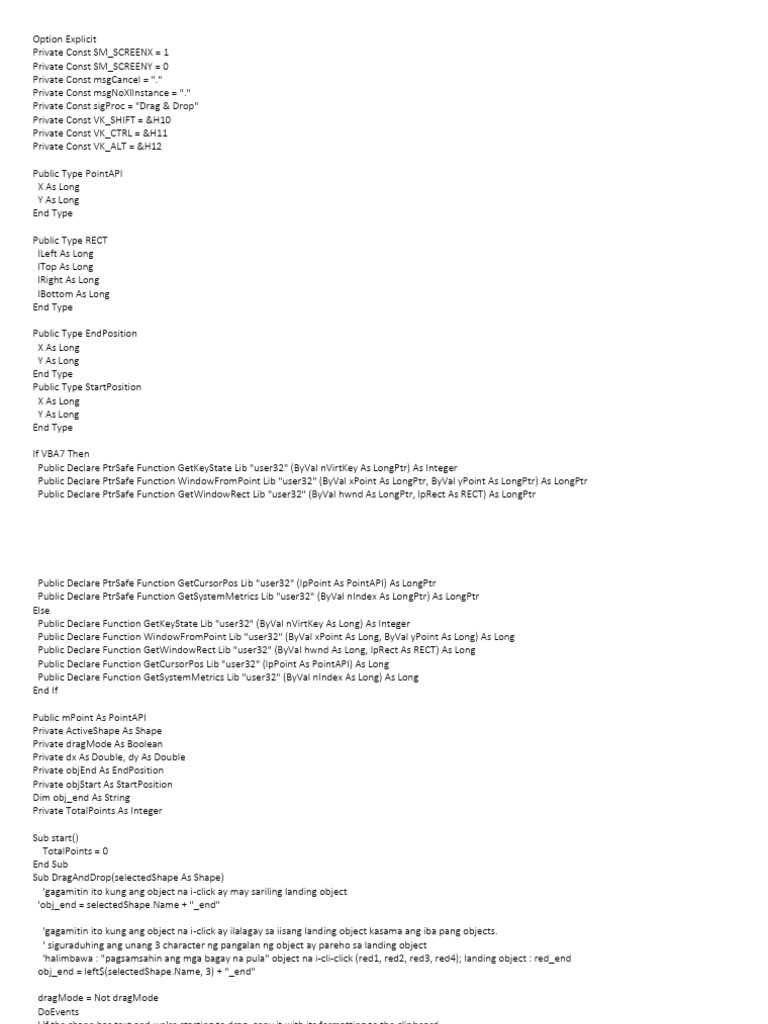 Click and Drop Object Code | PDF