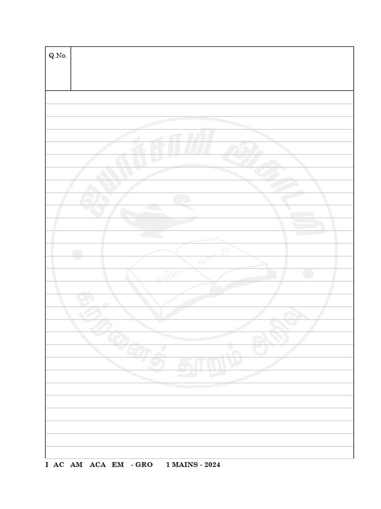 Mains Answer Sheet | PDF