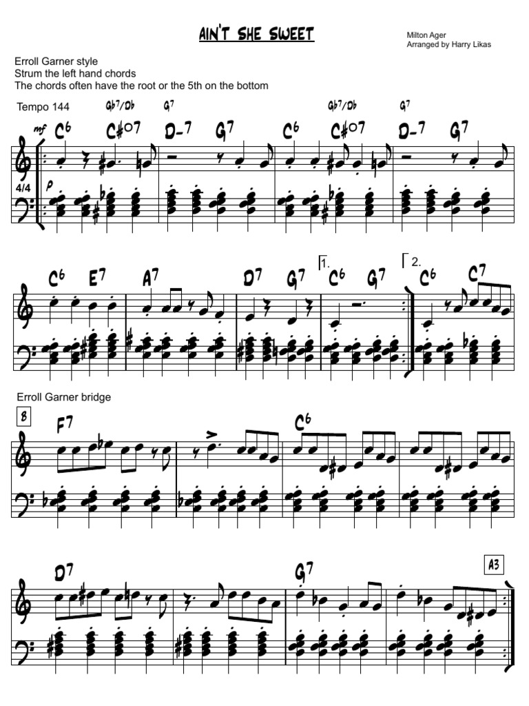 Aint She Sweet Strummed | PDF