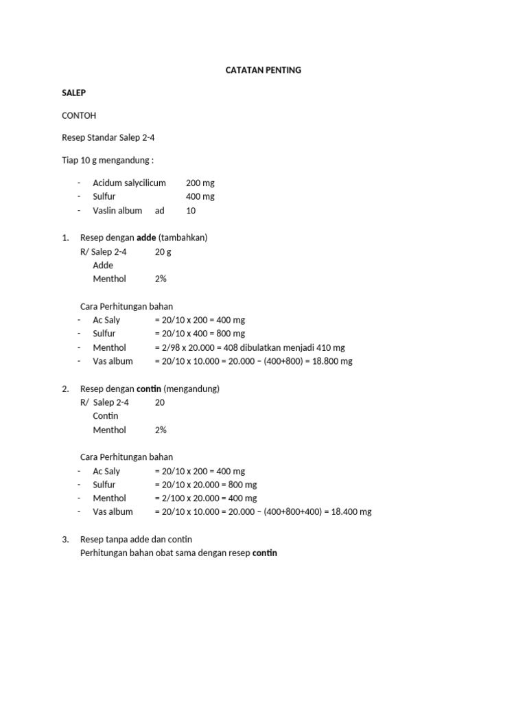 CATATAN PENTING | PDF