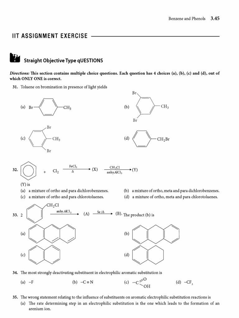 Benzene Worksheet | PDF