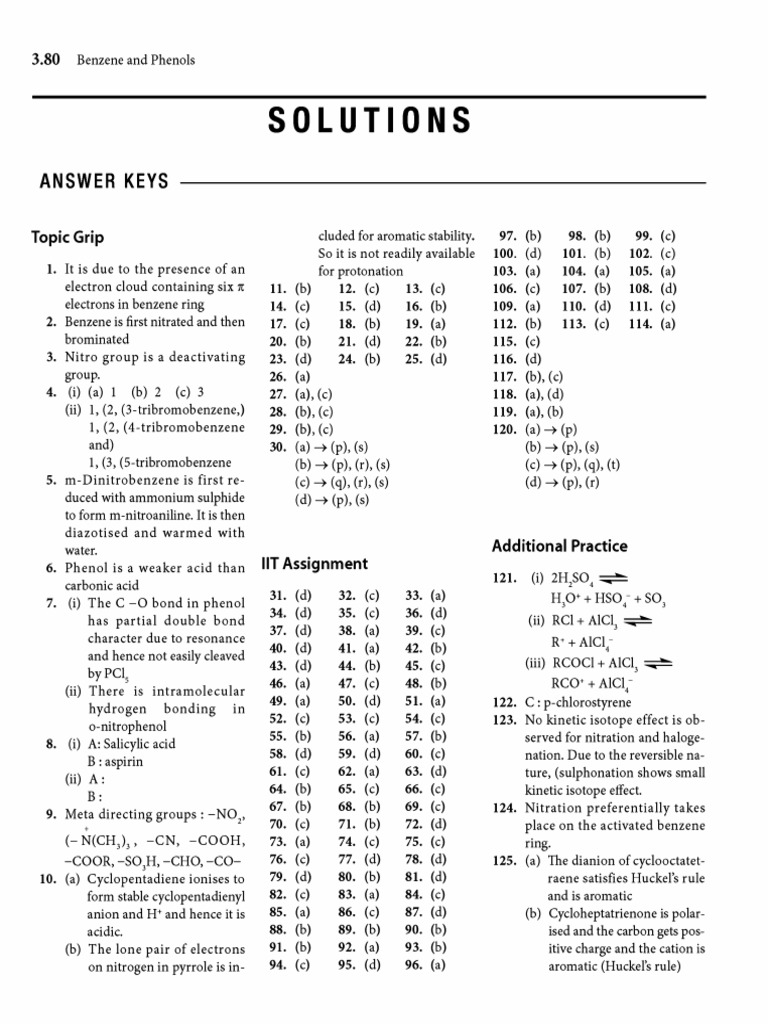 Benzene Solutions | PDF