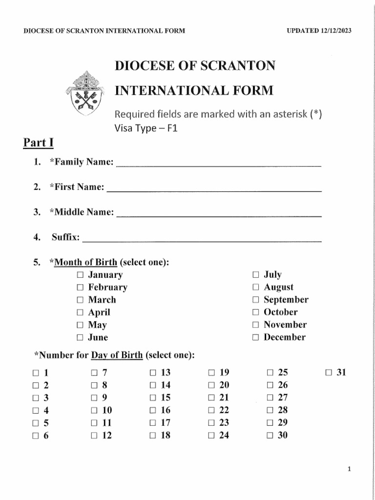 DOS International Form | PDF