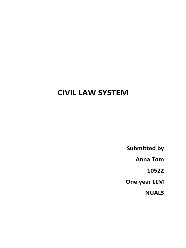Civil Law System | PDF | Civil Law (Legal System) | Politics