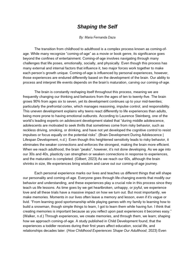 Maria Fernanda Daza Bernier - Unit 1 Summative (Essay + Presentation) | PDF