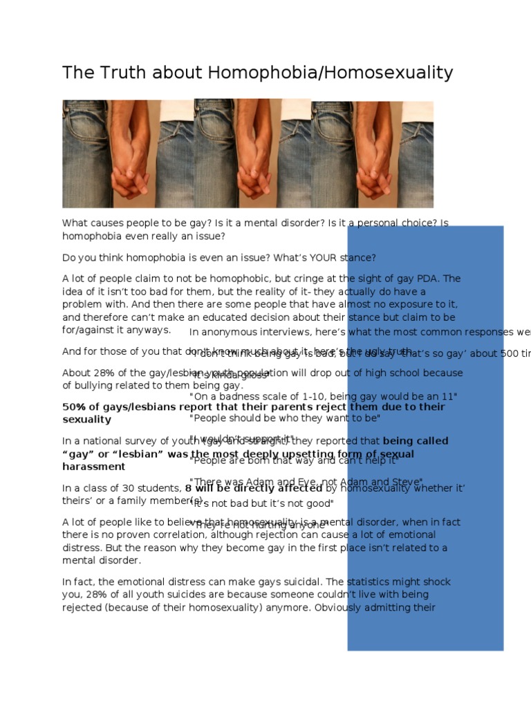 Homophobia Finished Version | PDF | Homophobia | Homosexuality
