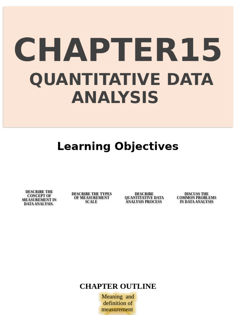 Chapter 15 Quantitative Data Analysis 1 | PDF