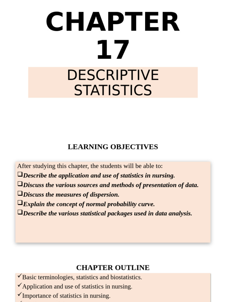 CHAPTER-17-DESCRIPTIVE-STATISTICS | PDF