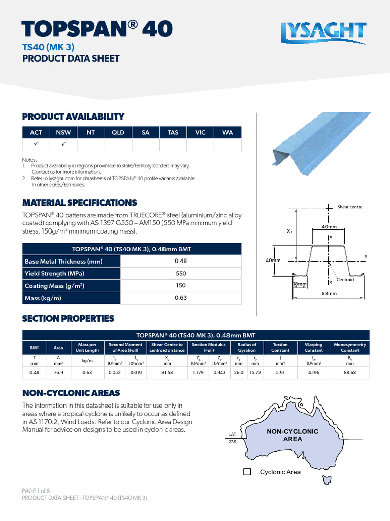 LYT0214 - L4 - TECHNICAL DATA SHEET - TOPSPAN 40_WEB | PDF
