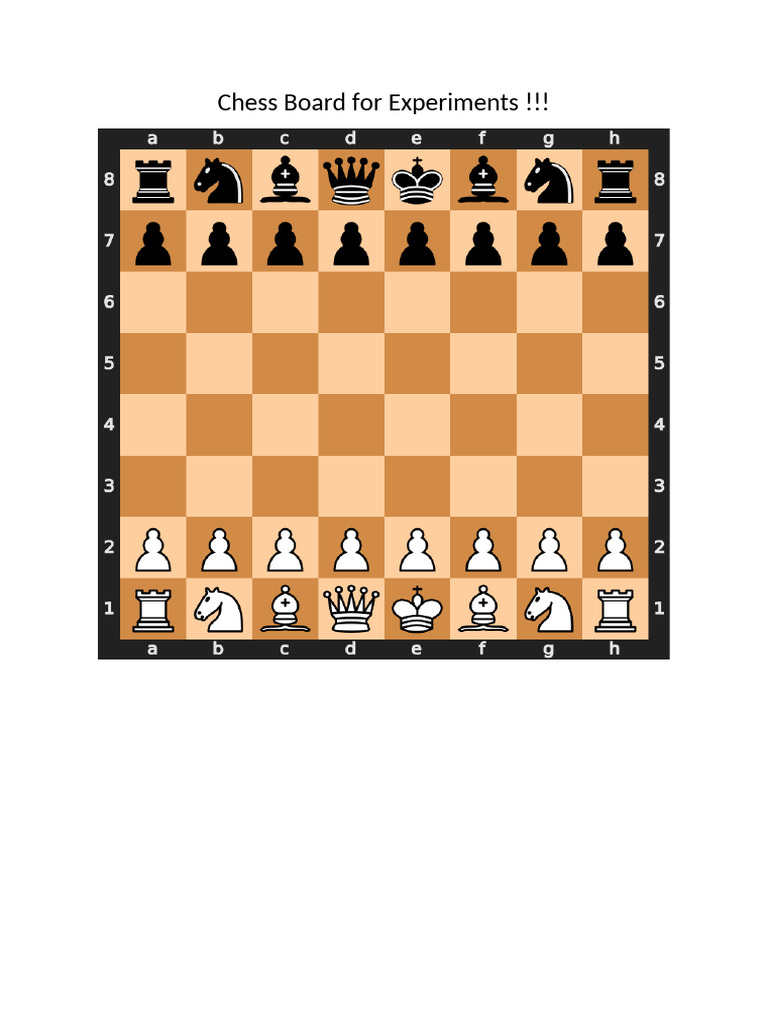 Chess Board For Experiments | PDF